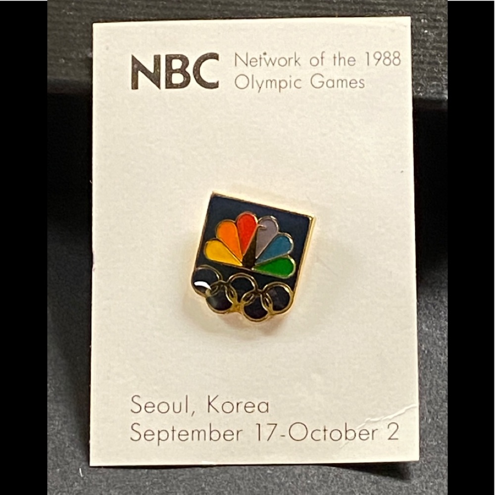 Vintage Nbc Seoul Korea 1988 Olympic Games Pin - Gem